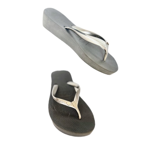 Havaianas | Shoes | Havaianas Silver And Gray Sandals Classic Flipflop ...